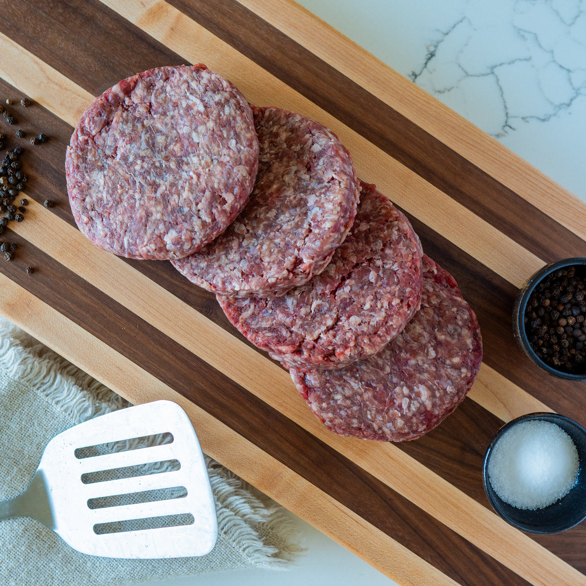Beef - Grass Fed Scottish Highland Patties – Tangletown Gardens Farm Direct